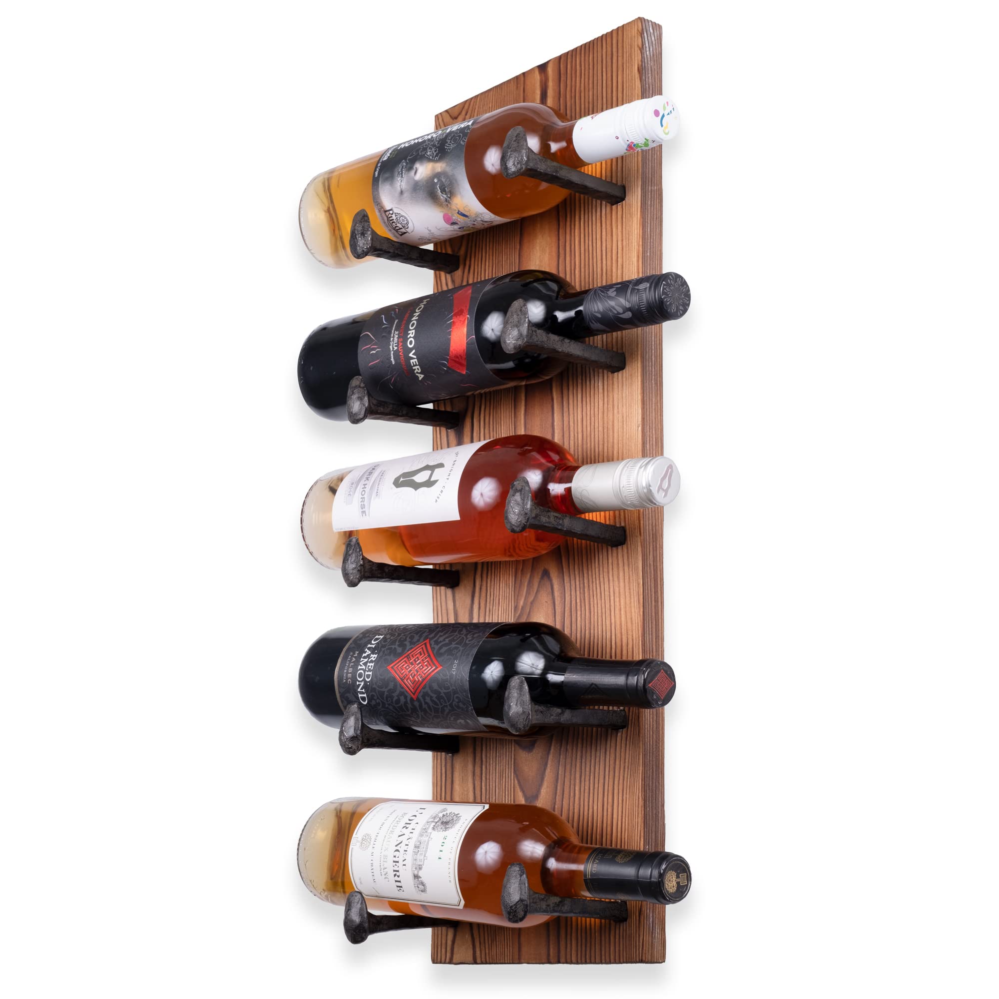 Rustic State Alicante Wall Mounted Reclaimed Wood Vertical Wine Rack ...