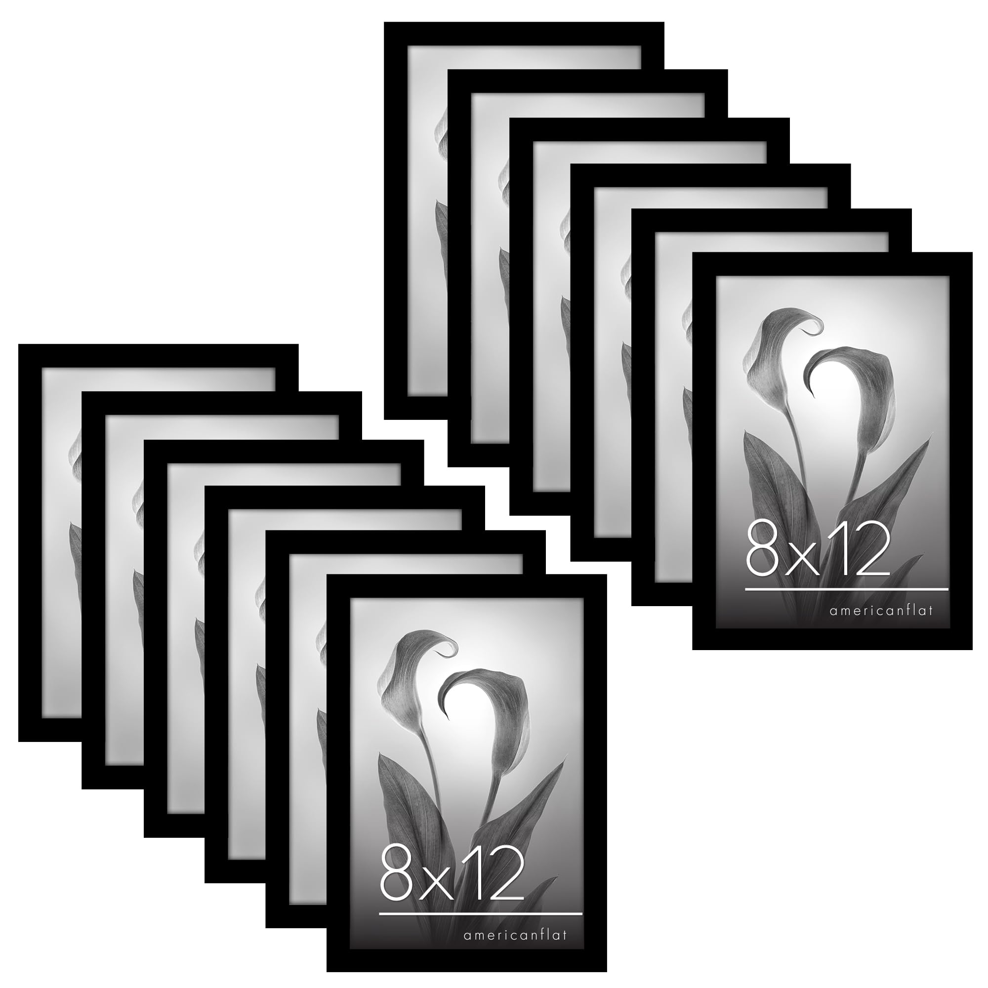 Amazon.com - Americanflat 12 Piece 8x12 Gallery Wall Picture Frame Set ...