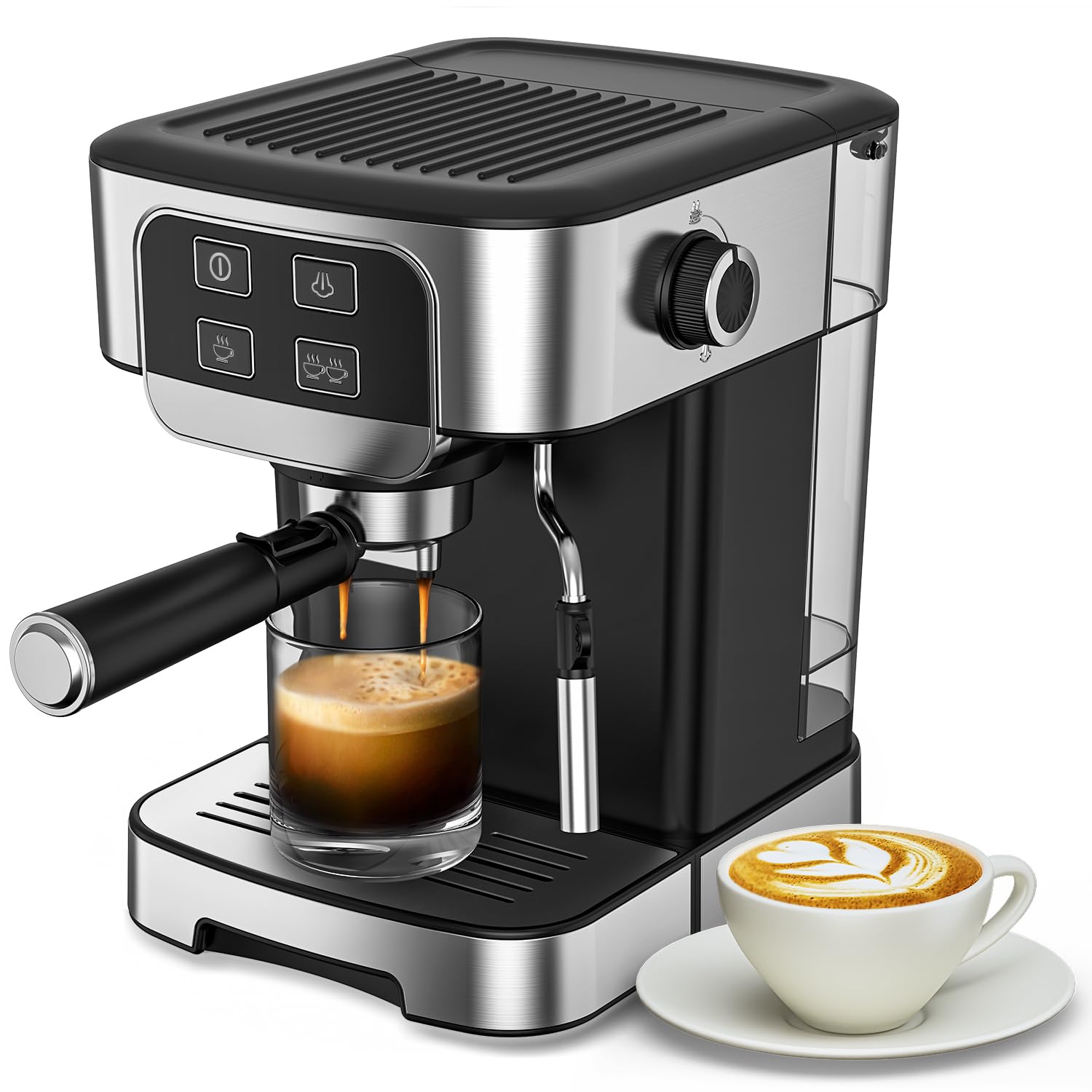 Espresso Machine 20 Bar, ML-KOFY Professional Espresso Maker with Milk ...