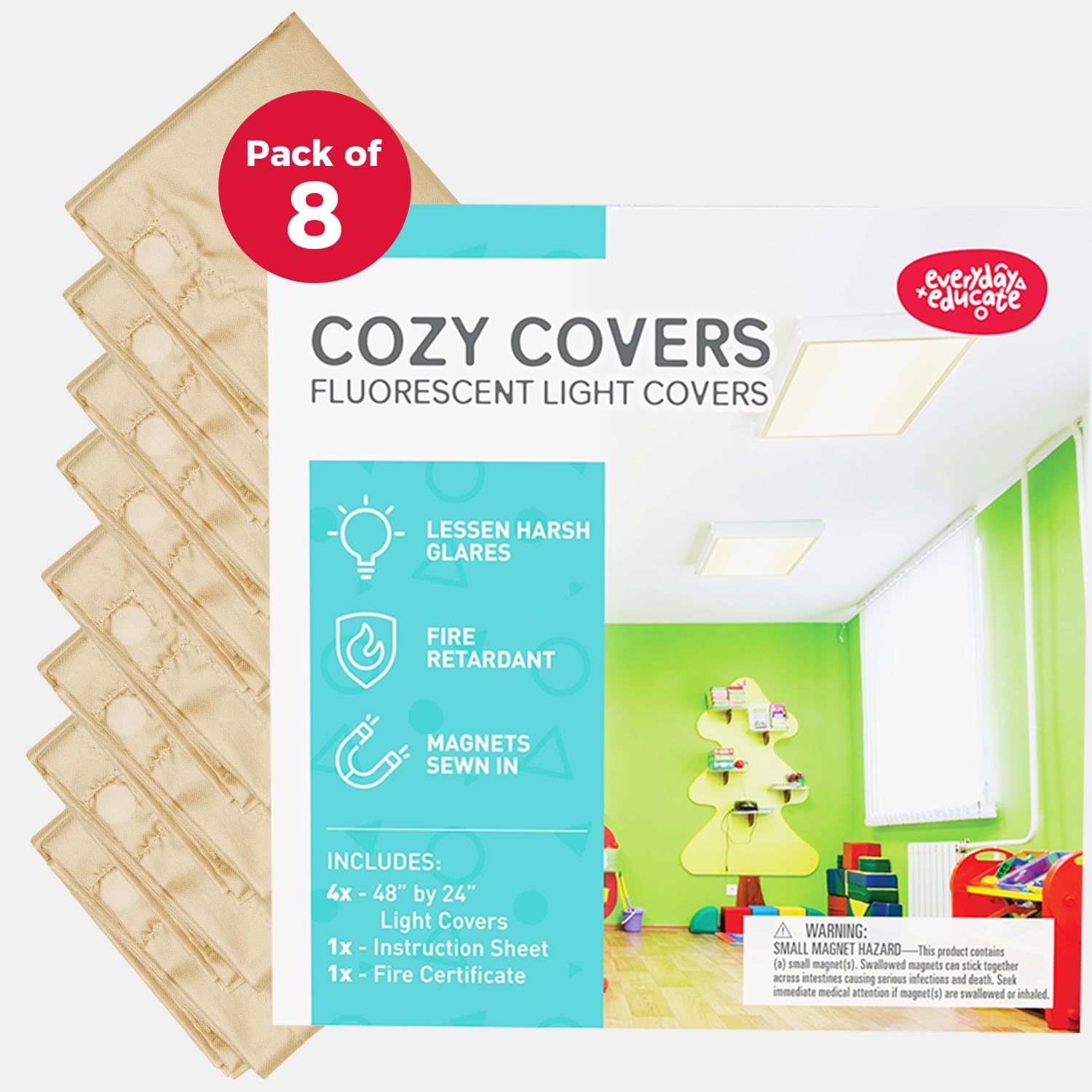 Amazon.com: ShadeMAGIC Fluorescent Light Covers for Classroom or Office ...