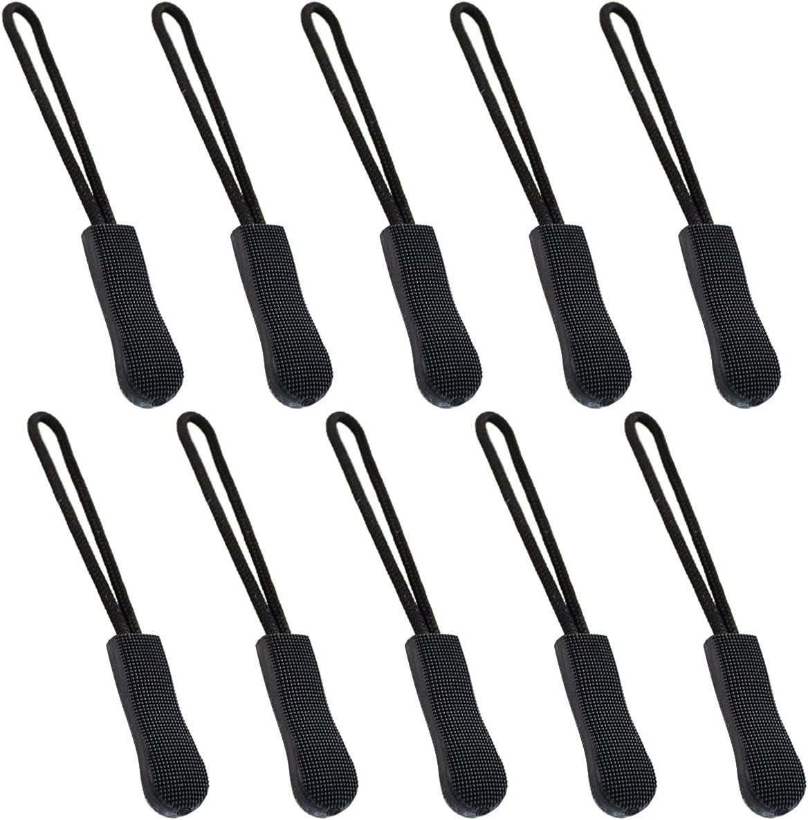 Amazon.com: Tojwi Zipper Pulls- Bskifnn 10pcs Black Nylon Cord Zipper ...