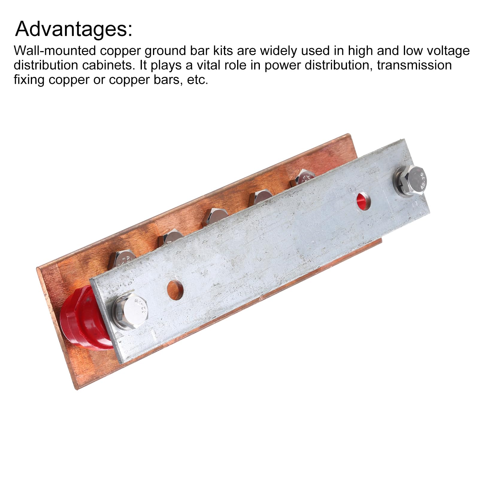 uxcell 2 Set Wall Mounted 4mm Copper Ground Bar with 10 Terminal ...