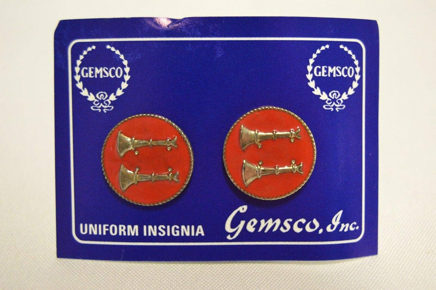 Amazon.com: Fire Captain Capt CPT 2 Bugles 7/8" Silver Red Pair Collar ...