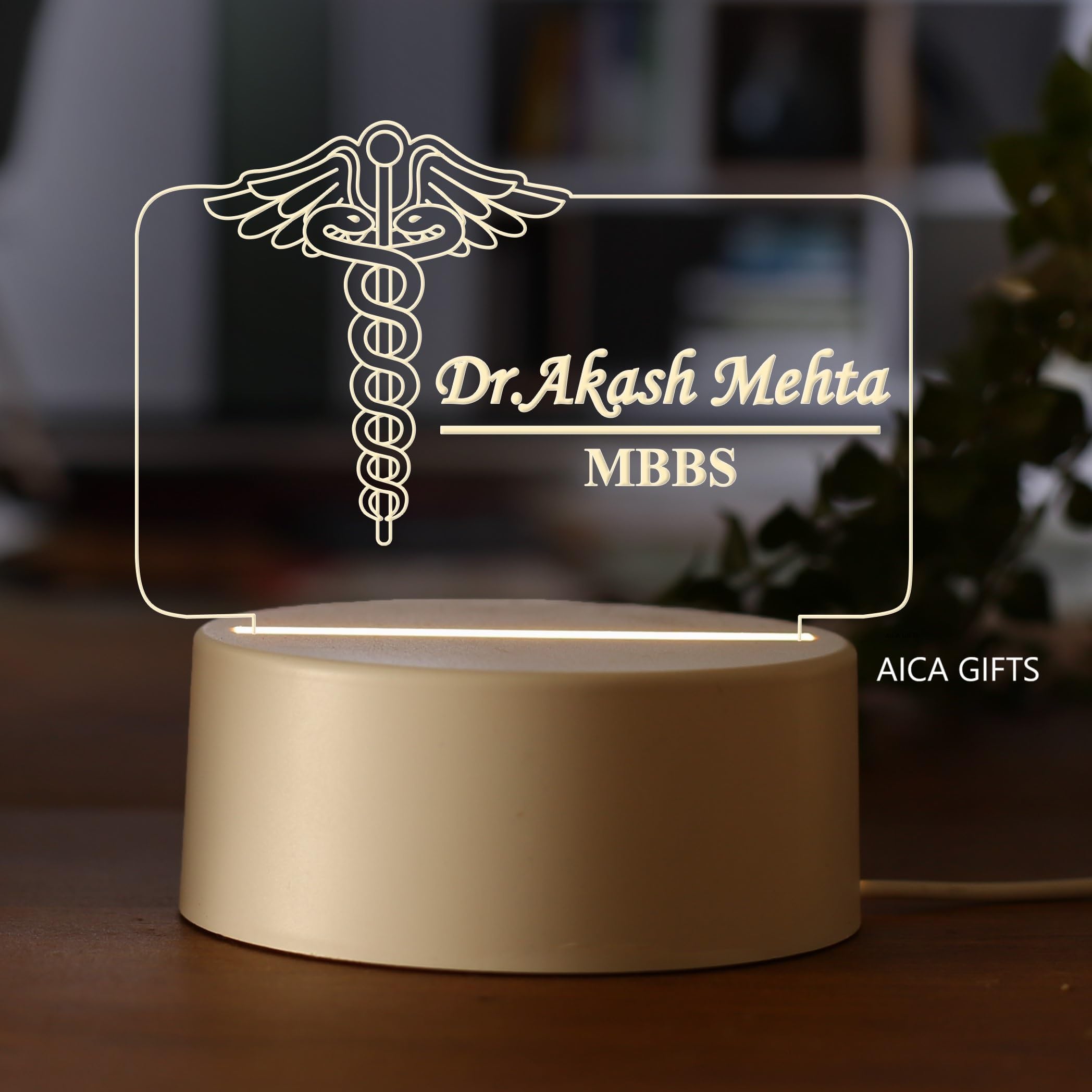 Buy AICA Personalized Name & Degree Doctor LED Table Lamp | Birthday ...