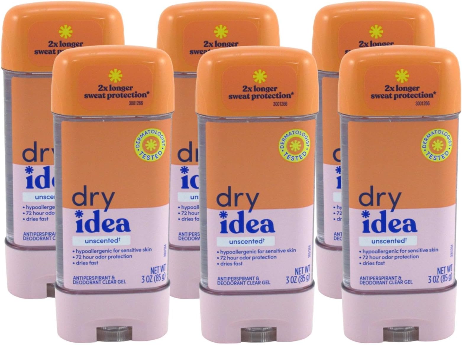 Amazon.com : Dry Idea Deodorant 3 Ounce Gel Stick Unscented ...