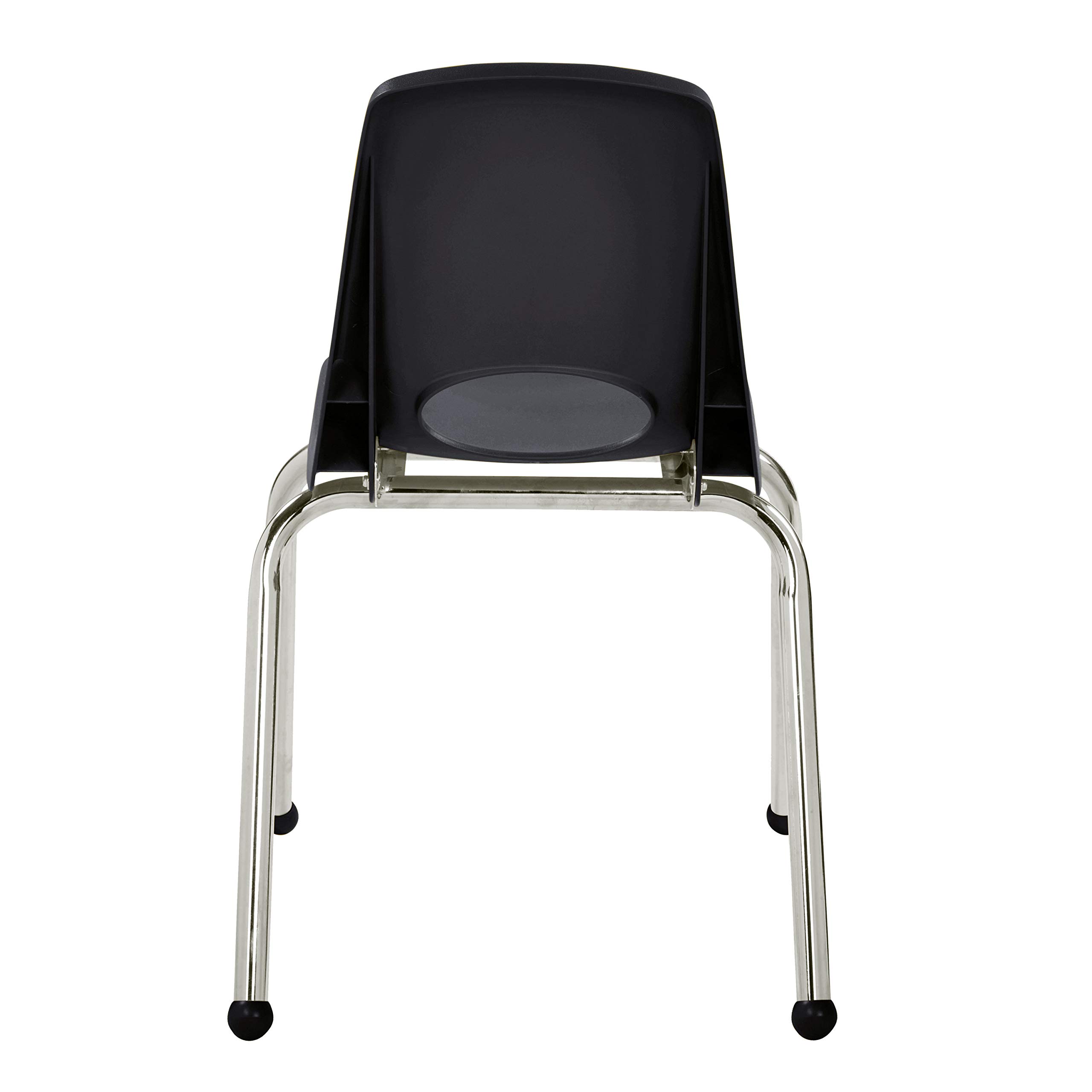 FDP 16" School Stack Chair, Stacking Student Seat with Chromed Steel ...