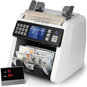 Money Counter Machine Bank Grade, Mixed Denomination Bill Counter with ...