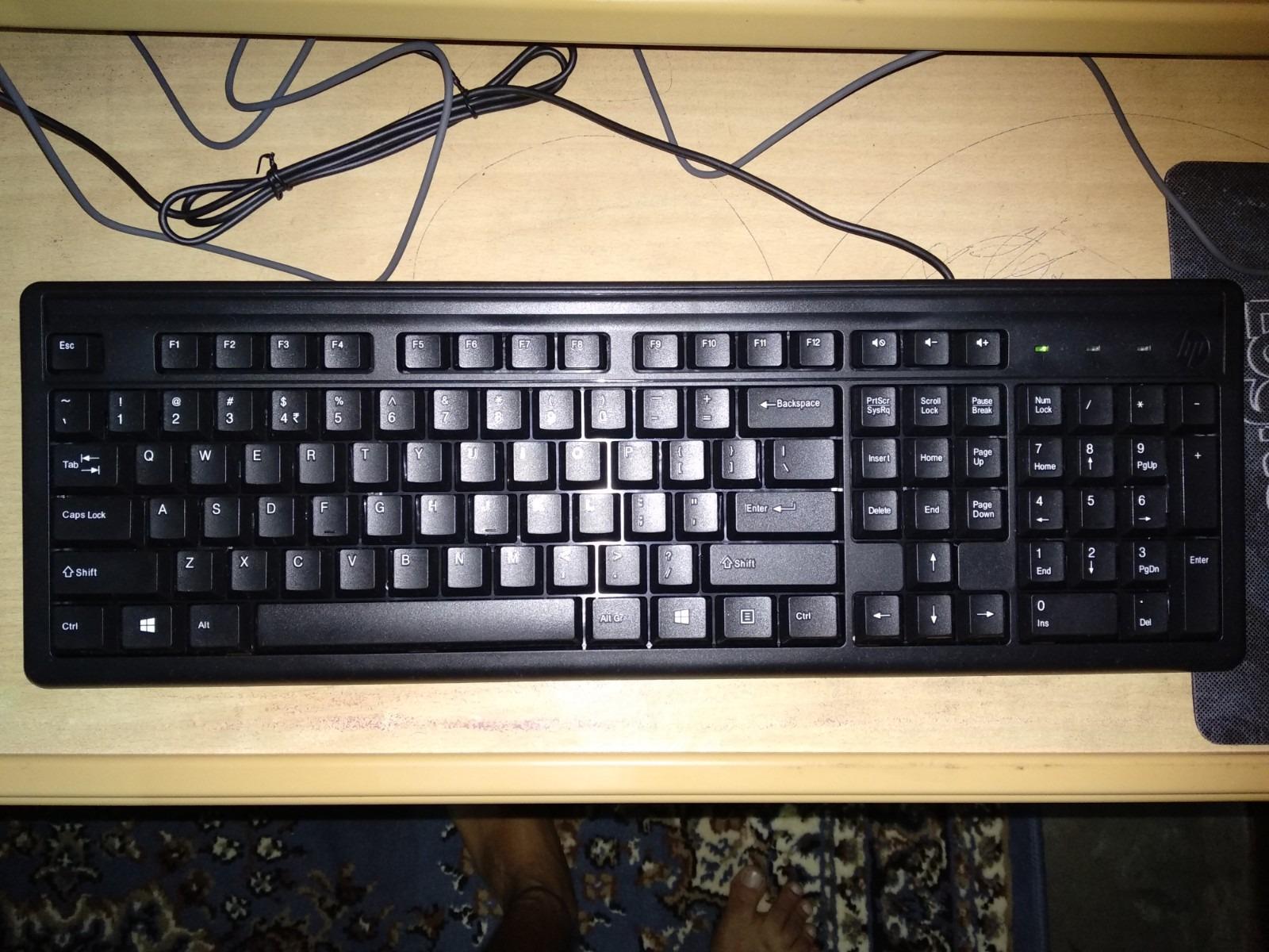 Amazon.in: Buy HP 100 Wired Keyboard With Usb Compatibility,Numeric ...