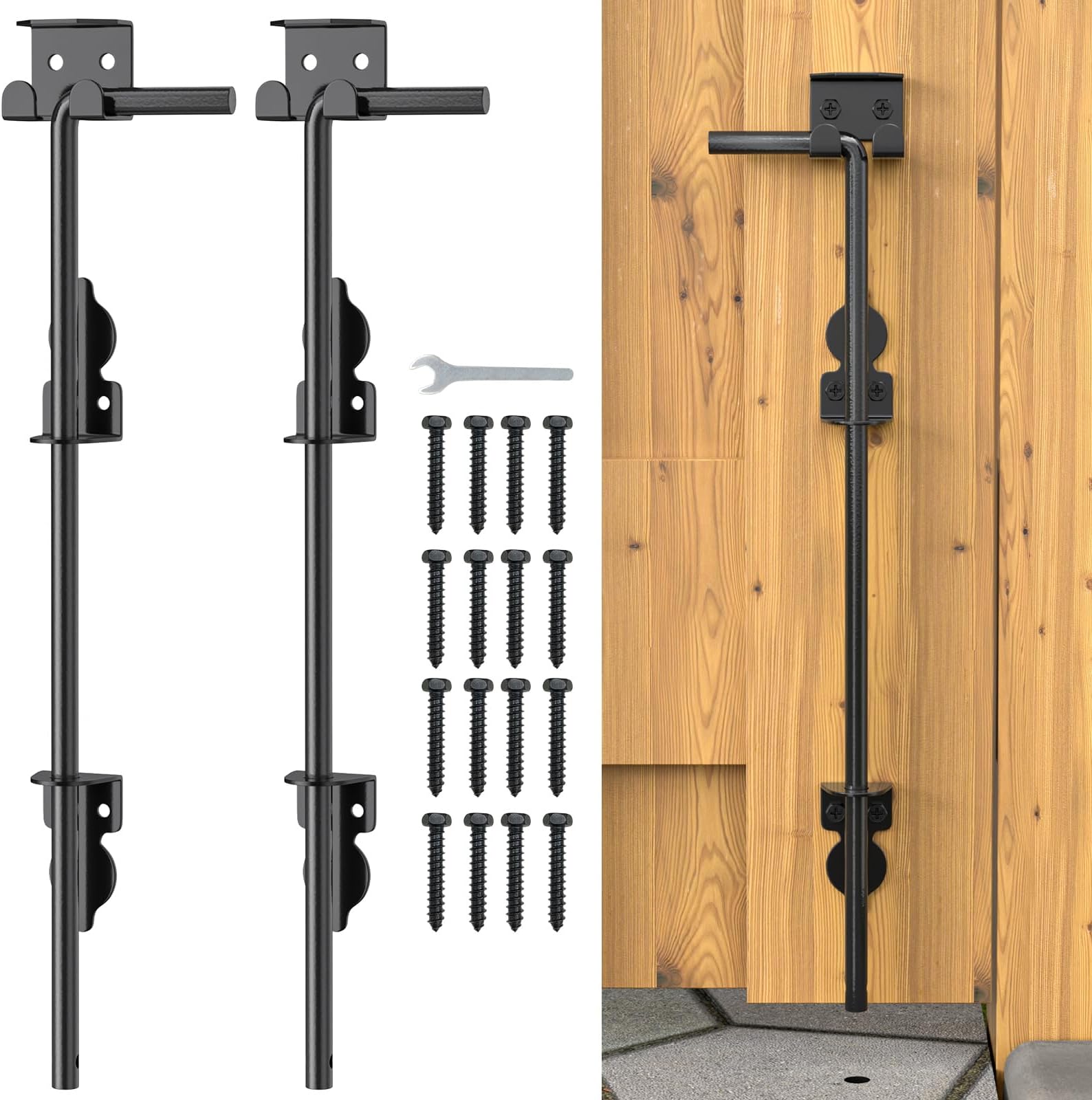 Amazon.com: Skelang 2 Pcs Cane Bolt, 18" Heavy Duty Gate Drop Rod ...