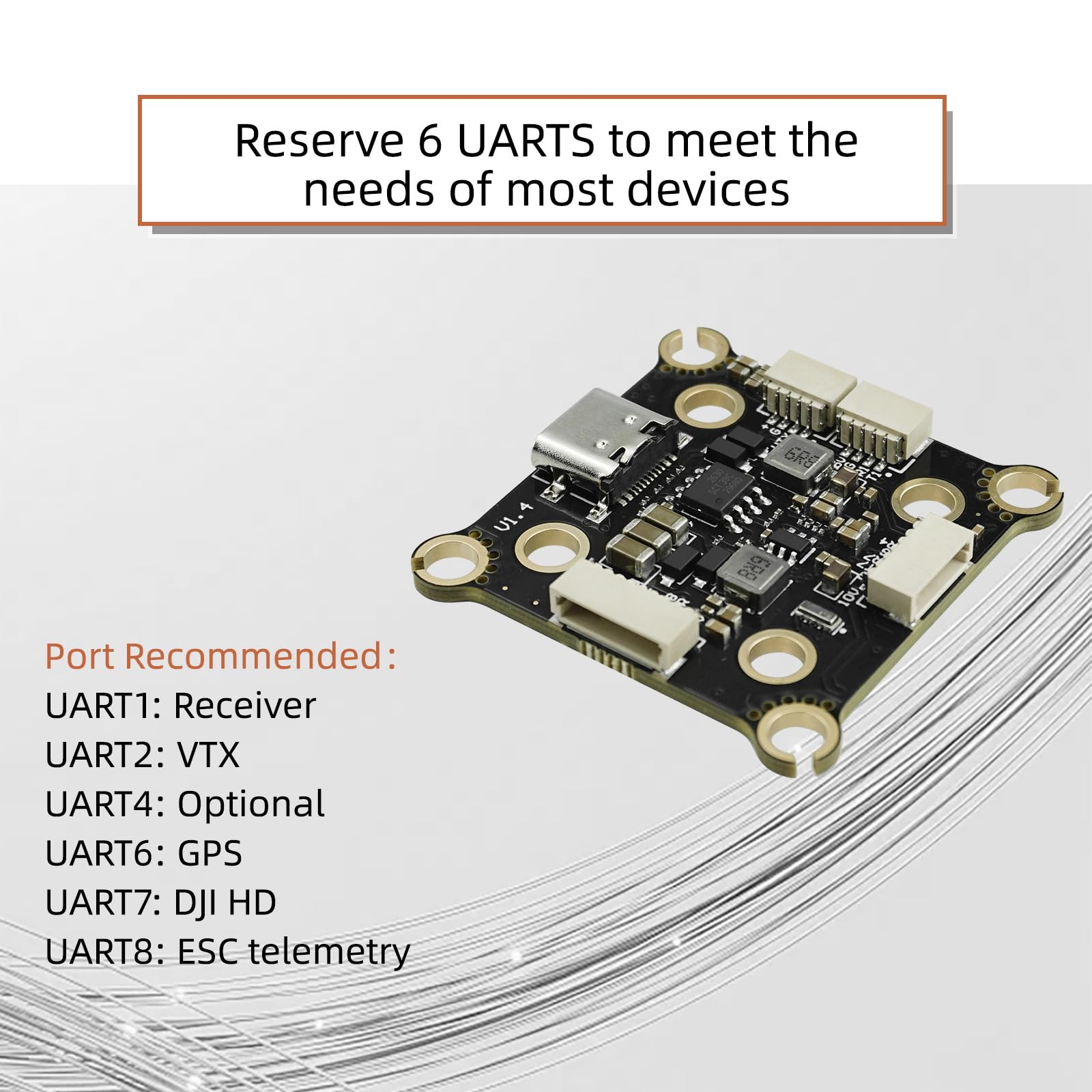 Drone Flight Controller H743 Flight Controller: Dual IMU, Compass ...