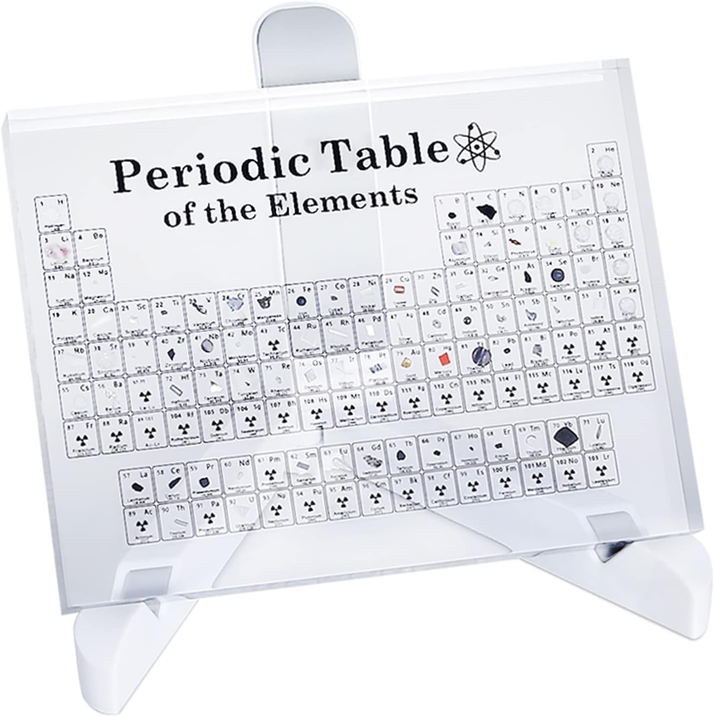 SJASD Periodic Table with 83 Real Elements,15x11.5x2cm/5.9x4.5x0.8inch ...