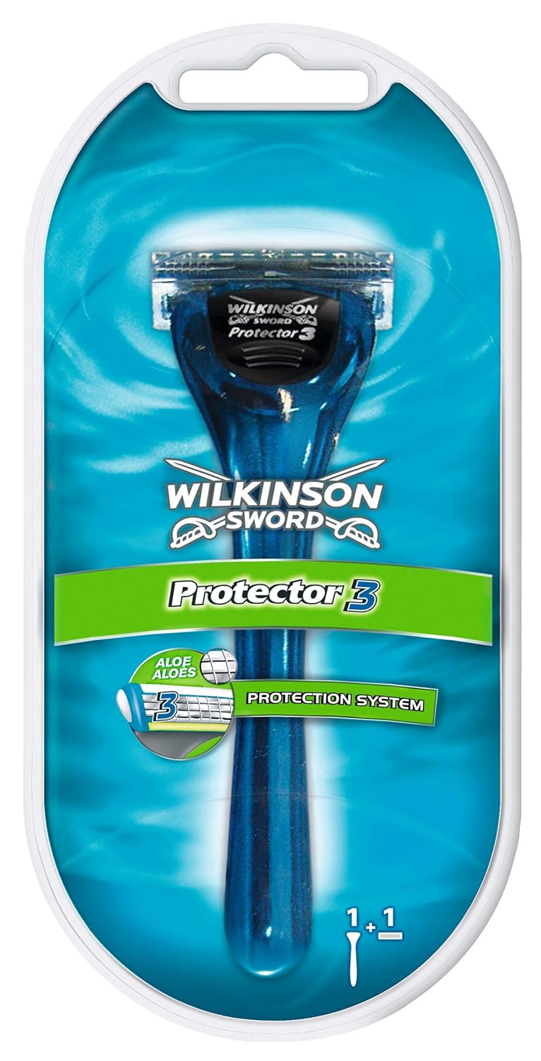 Amazon.com: WILKINSON SWORD - Protector 3 for Men | Smooth Shave ...