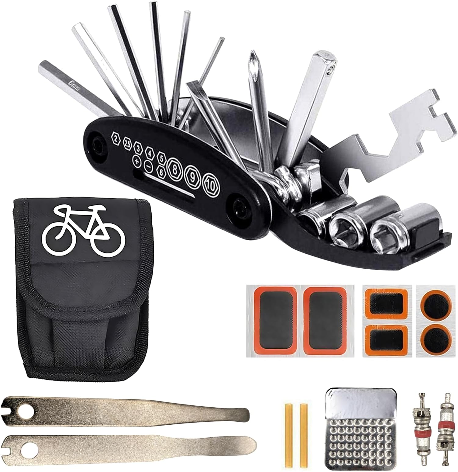 Gobesty Multifunction Bike Repair Tool Kits, 11 in 1 Bicycle Tool Kit ...