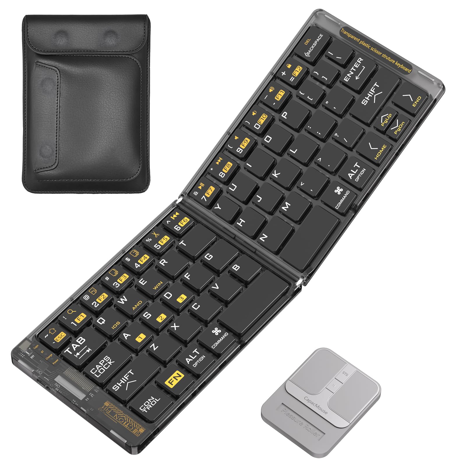 Amazon.com: ANDLUCK Foldable Keyboard and Mouse(2.4G),F01 Folding ...
