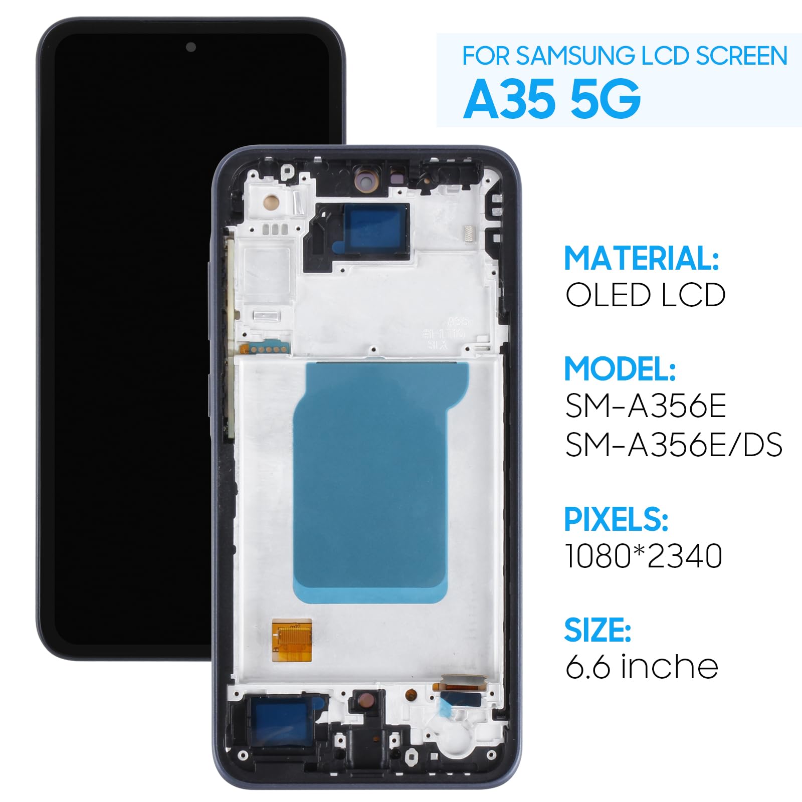 Snapklik.com : OLED For Samsung Galaxy A35 5G Screen Rreplacement A356 ...