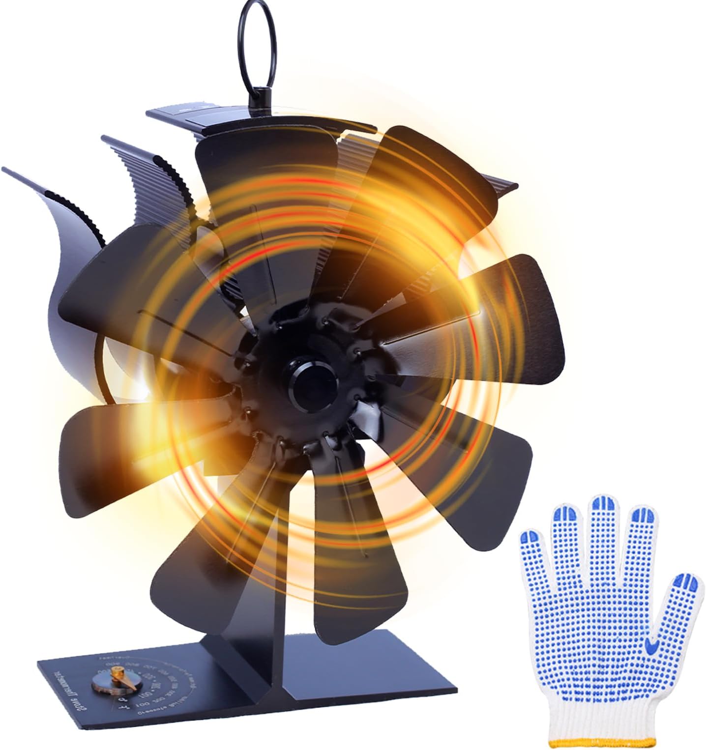 Amazon.com: ToolTronix 8-Blade Heat Powered Stove Fan for Wood/Log ...