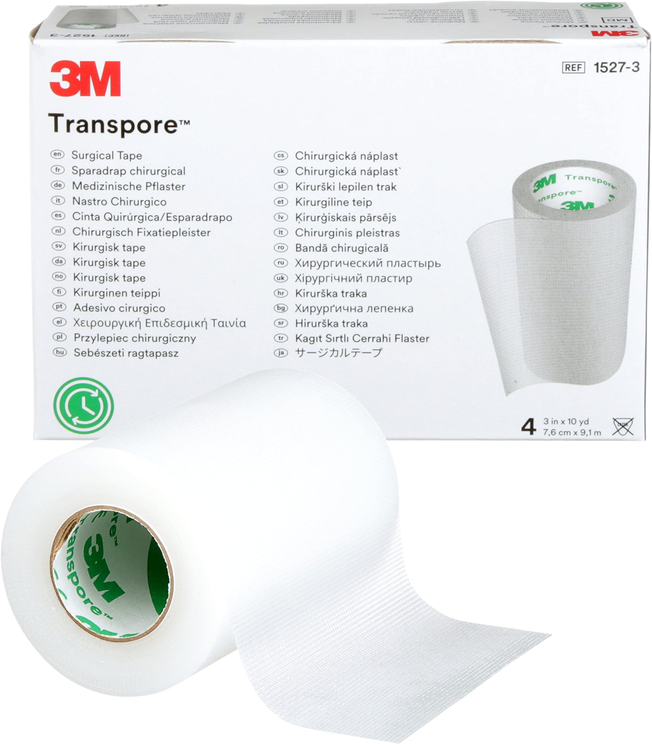 Transpore Medical Tape Clear Plastic - 3 in. x 10 yards - Box of 4 ...