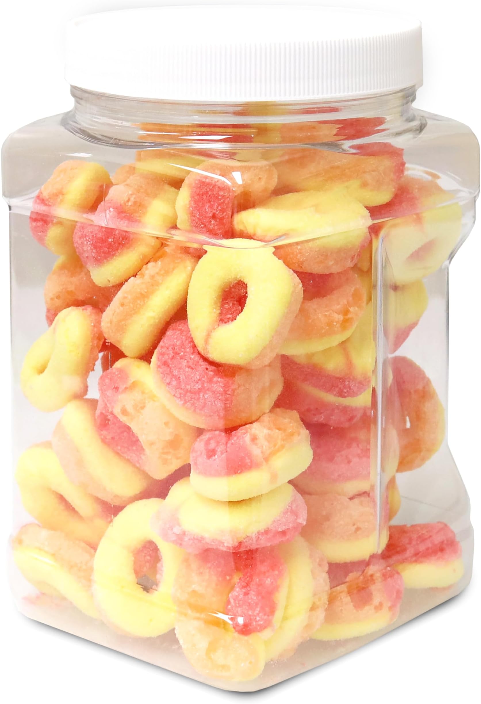 Amazon.com : Sarah's Candy Factory Freeze-Dried Peach Rings Candy ...