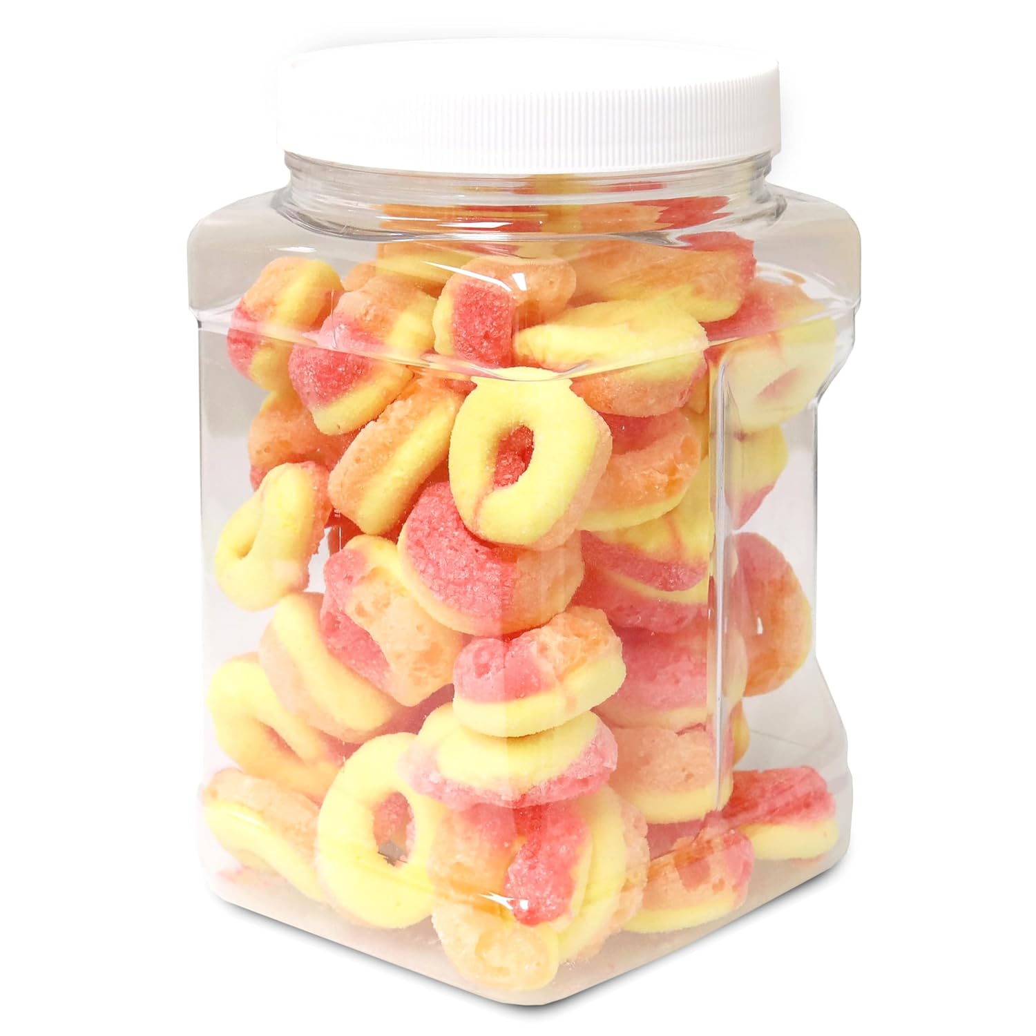 Amazon.com : Sarah's Candy Factory Freeze-Dried Peach Rings Candy ...