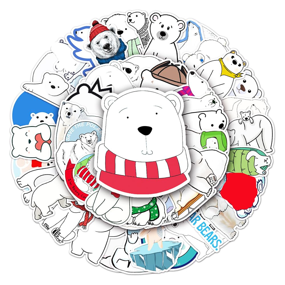Amazon.com: Polar Bear Vinyl Stickers for Teens Boy Girls Kids|50 Pcs ...