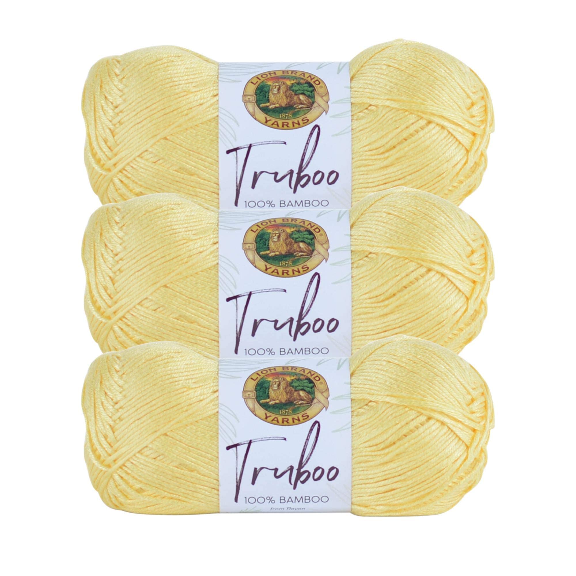 Amazon.com: (3 Pack) Lion Brand Yarn Truboo Yarn, Yellow