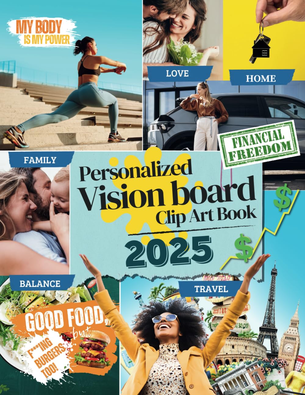 Personalized Vision Board Clip Art Book: 400+ Visuals, Affirmations ...