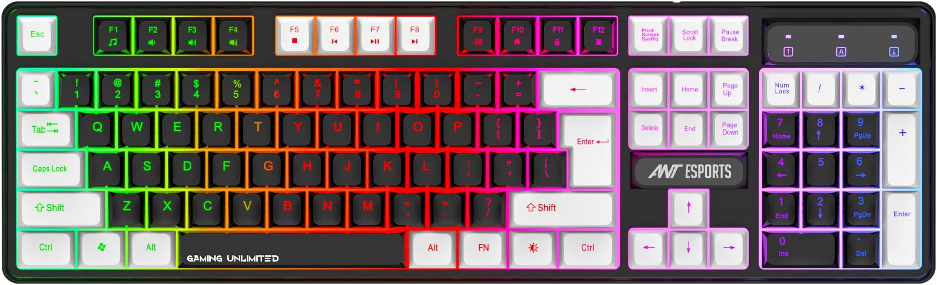 Amazon.in: Buy Ant Esports KM1400 Pro Backlit Membrane Gaming Keyboard ...