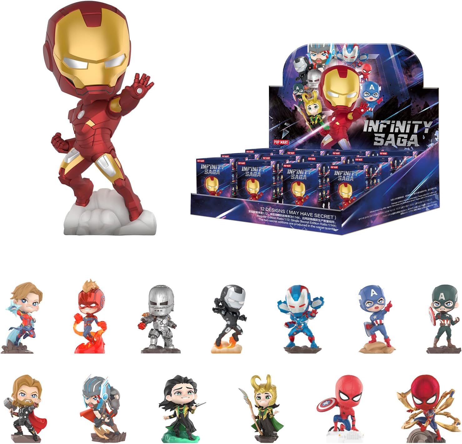 Amazon.com: POP MART Marvel Infinity Saga Series Figures, 12PCs Marvel ...