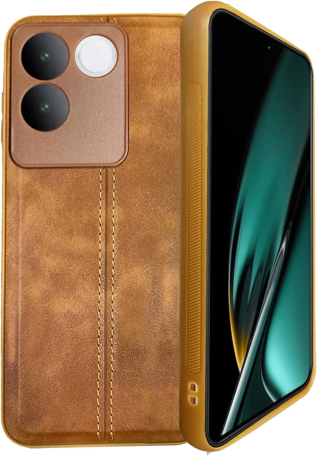 A rtistque Premium Thread Leather Back Cover Case for iQOO Z7 Pro 5G ...