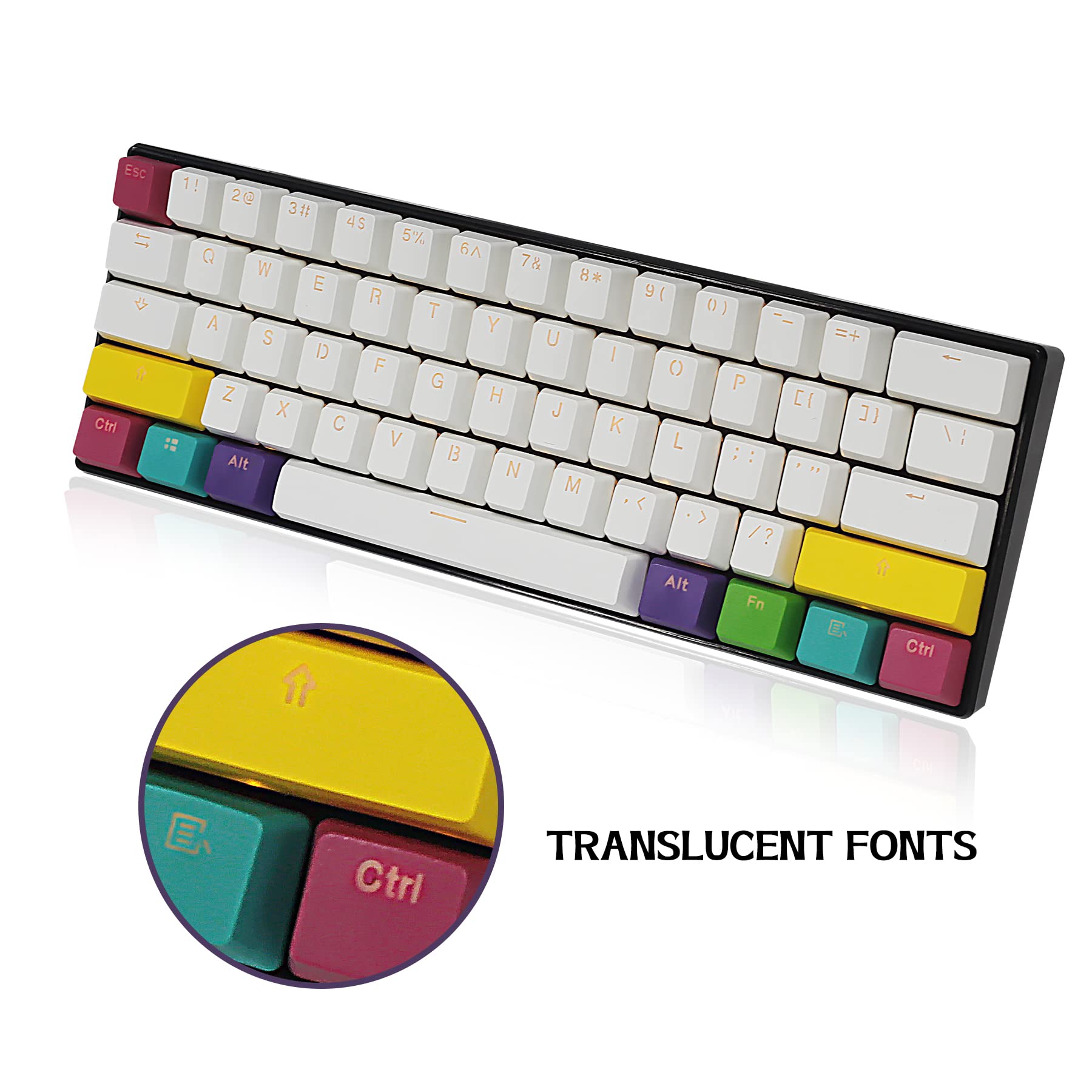 Buy Happy Balls PBT Keycaps Backlit CMYK Keycap Set Doubleshot OEM ...