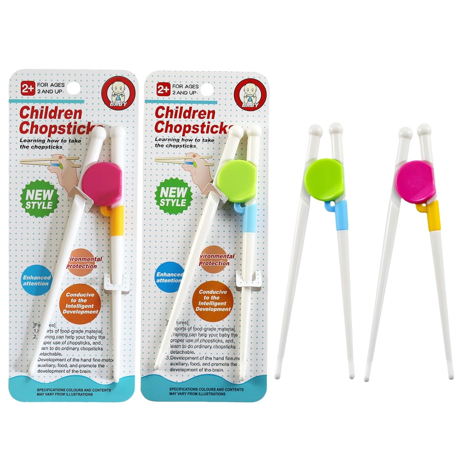 Amazon.com: Miraclekoo Kids Chopsticks Training, 4 Pairs Easy to Use ...