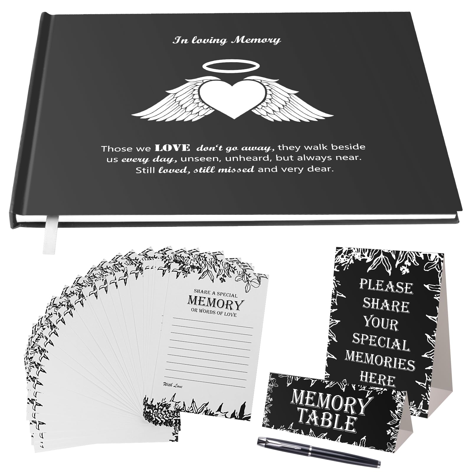 Amazon.com: Funeral Guest Book 5PCS Set, in Loving Memory 80 Pages ...