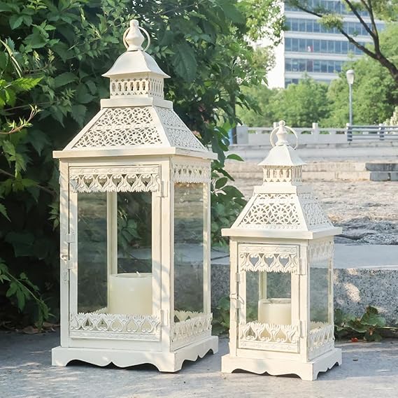 Amazon.com: NEEDOMO Lanterns Decorative Outdoor & Indoor, Set of 2 ...