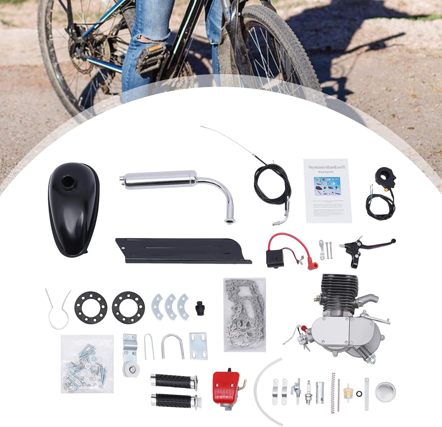 Bicycle Engine Kit, Full Set Upgraded 100CC Bike Philippines | Ubuy