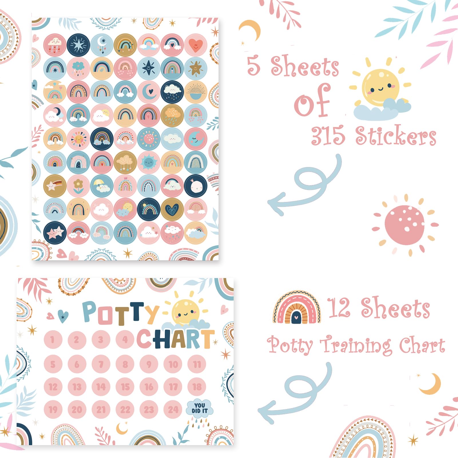 Snapklik.com : Bohemian Potty Training Chart - 18 Potty Training ...