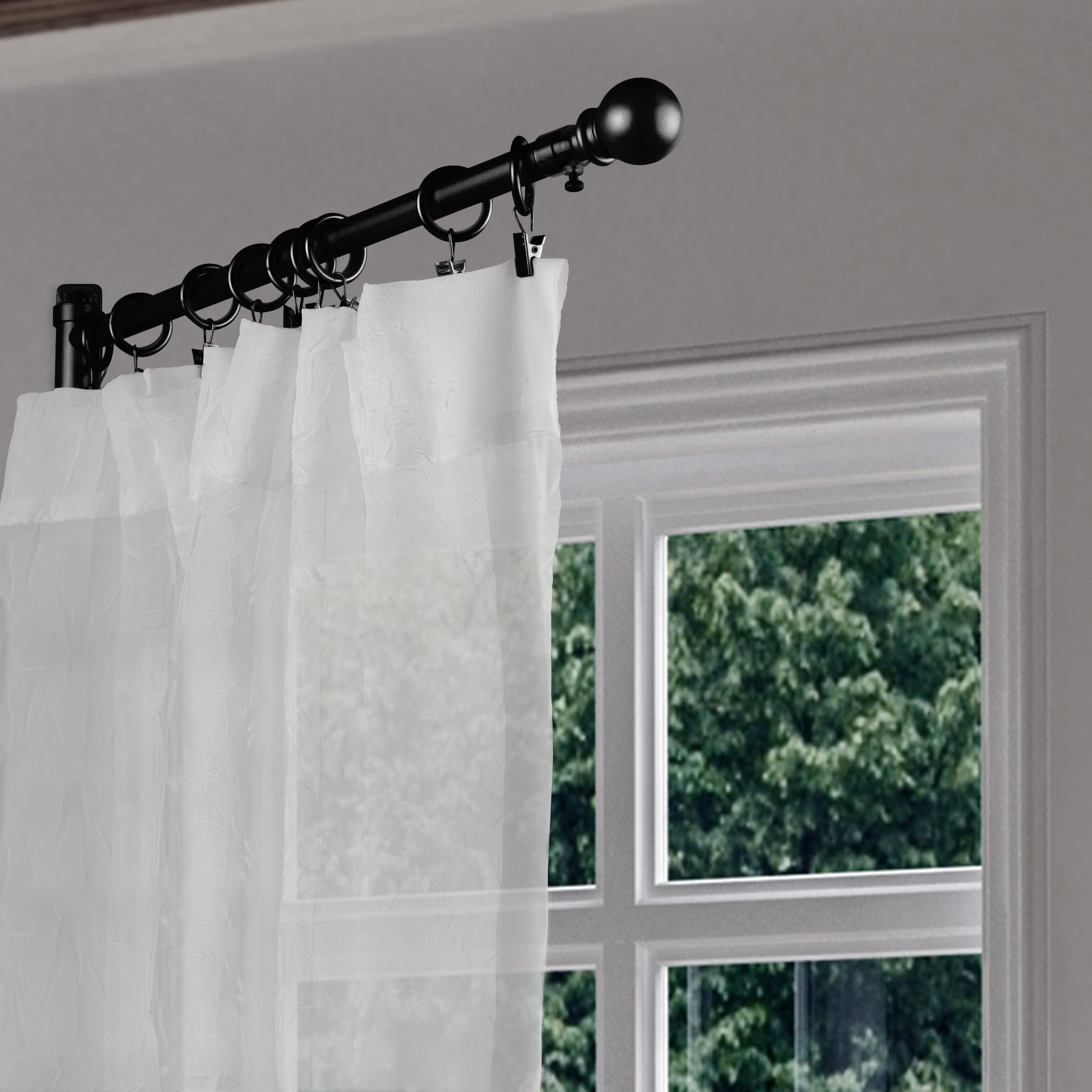 Amazon.com: Swing Arm Curtain Rod for Front Door & Window Panels ...