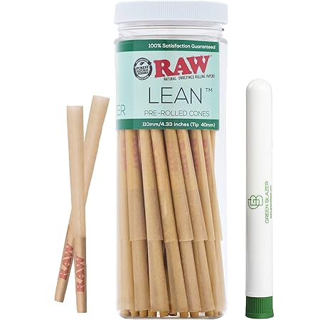Amazon.com: RAW Cones Classic Lean Size | 100 Pack | Natural Pre Rolled ...