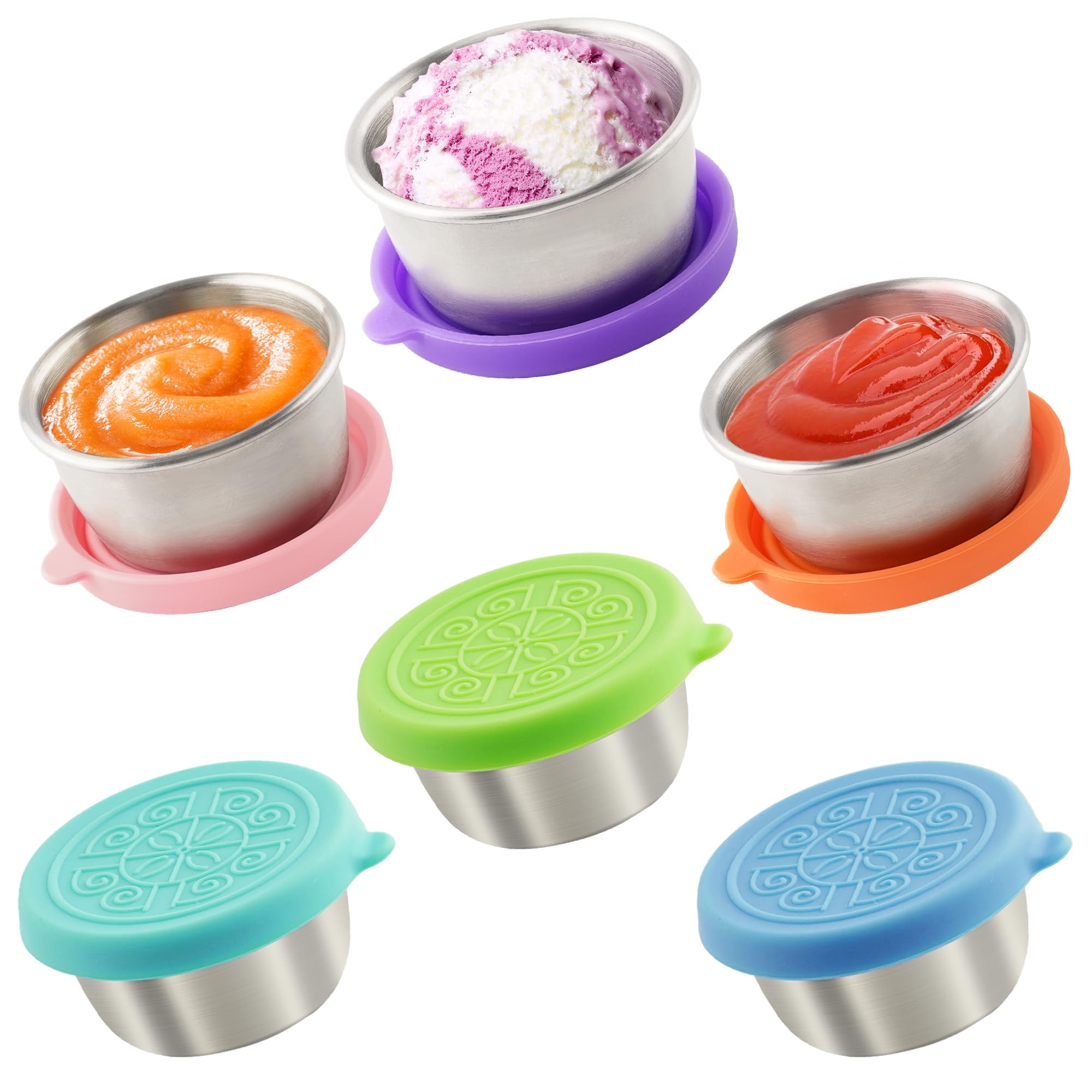 Amazon.com: 6x1.6 Oz Salad Dressing Containers With Lids, Small ...