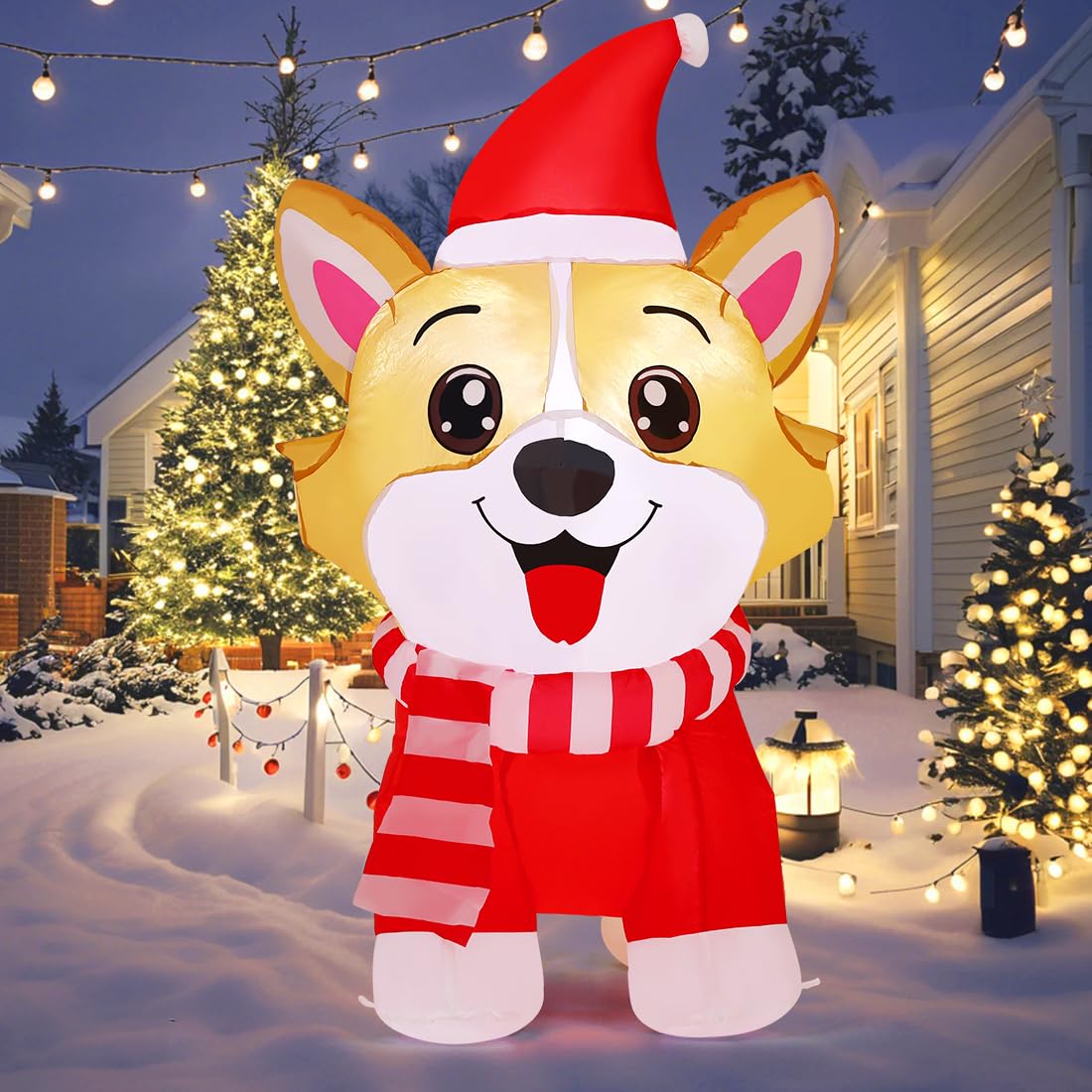 Snapklik.com : GOOSH 4.2 FT Christmas Inflatables Dog Outdoor ...