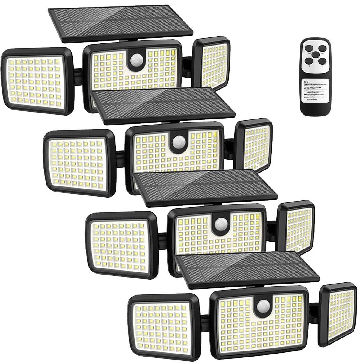 Snapklik.com : Solar Lights Outdoor, 3 Head Solar Motion Lights Outdoor