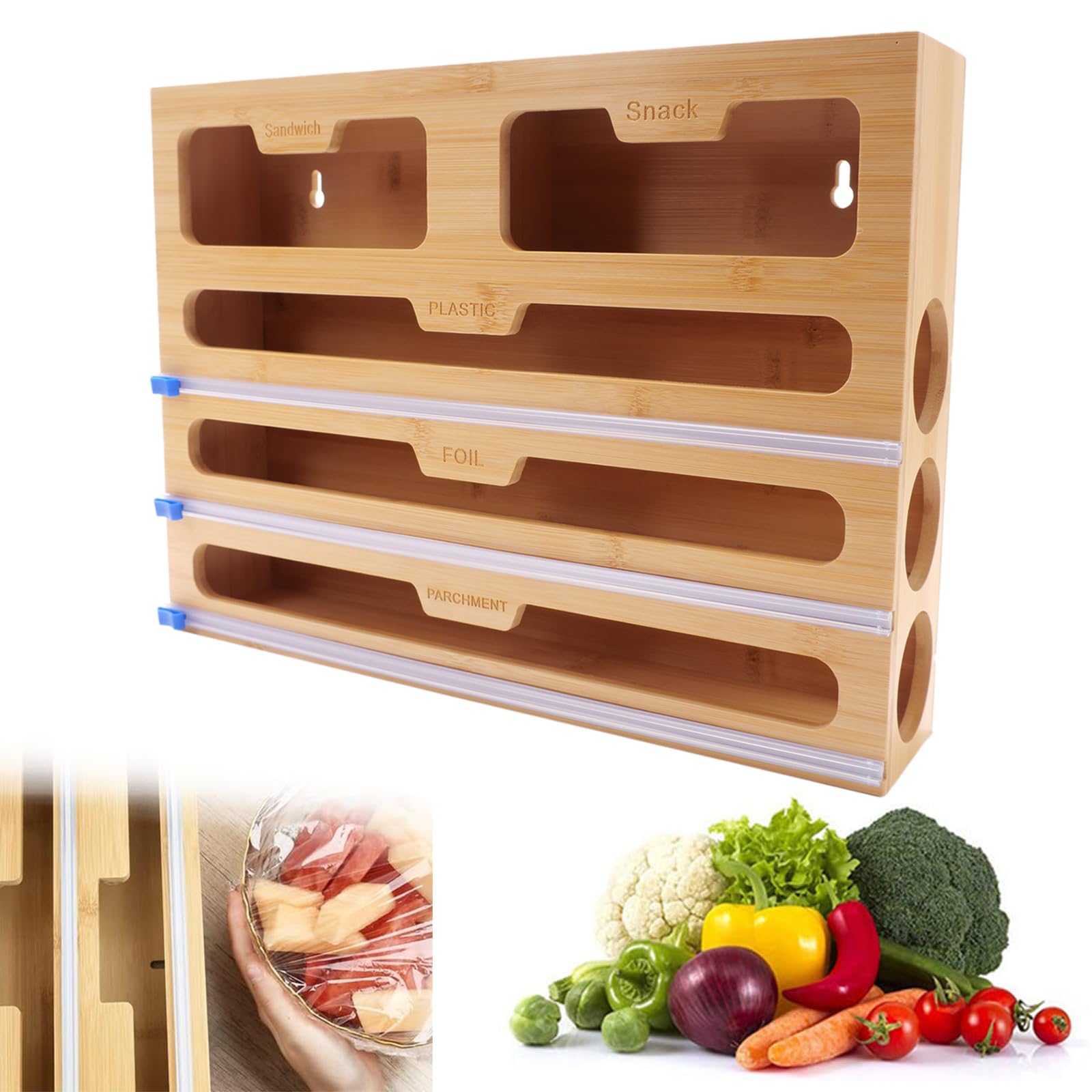 Leuik 5 in 1 Foil Dispenser and Cutter, Foil Film Dispenser and Cutter ...