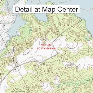 Amazon.com : USGS Topographic Quadrangle Map - Ore City, Texas (Folded ...