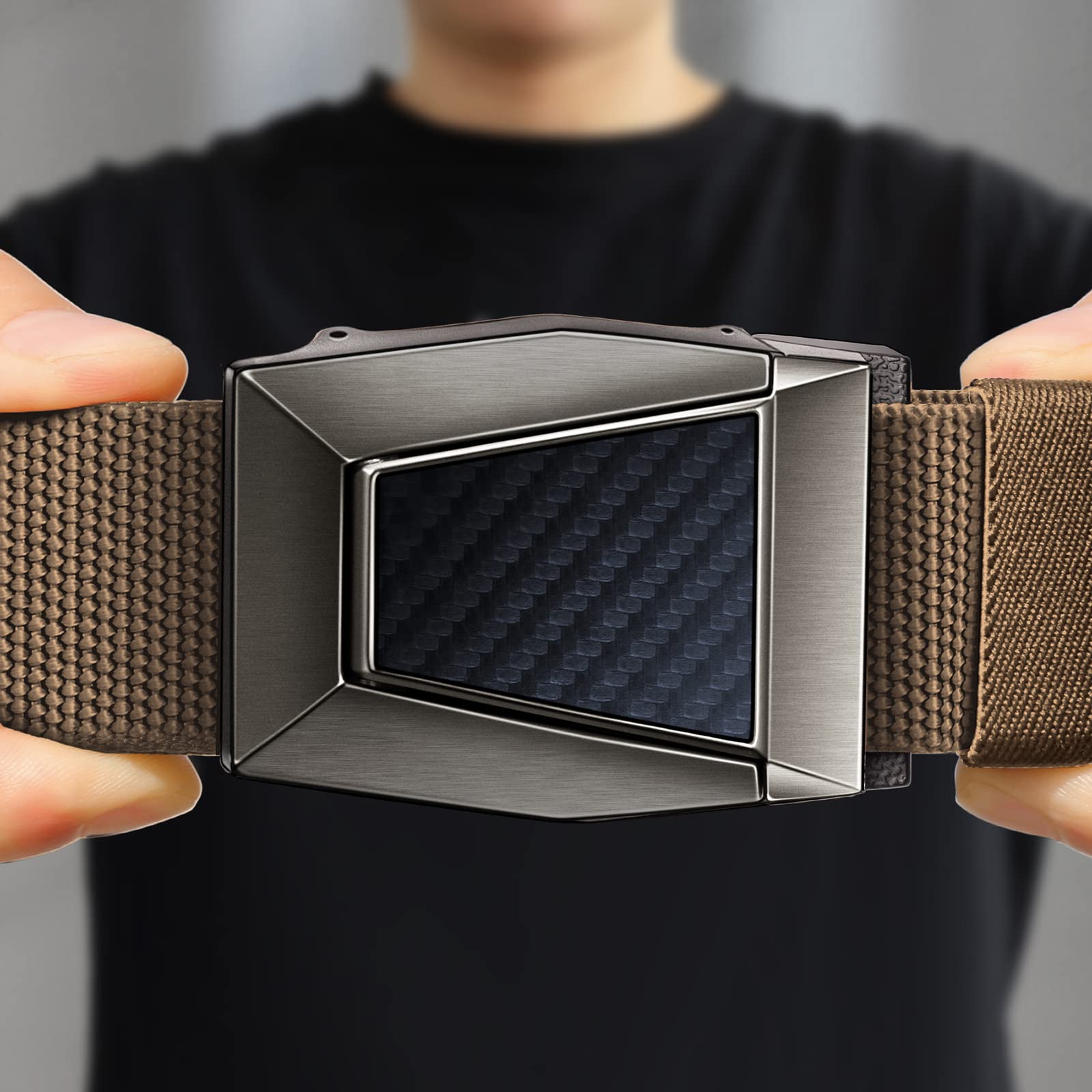 Snapklik.com : BULLIANT Tactical Belt For Men, Men Stretch Nylon Web ...