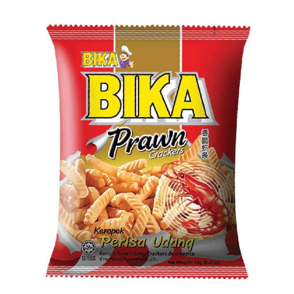 Amazon.com: Bika Crackers Snacks x 6 Packs (Prawn Flavoured)