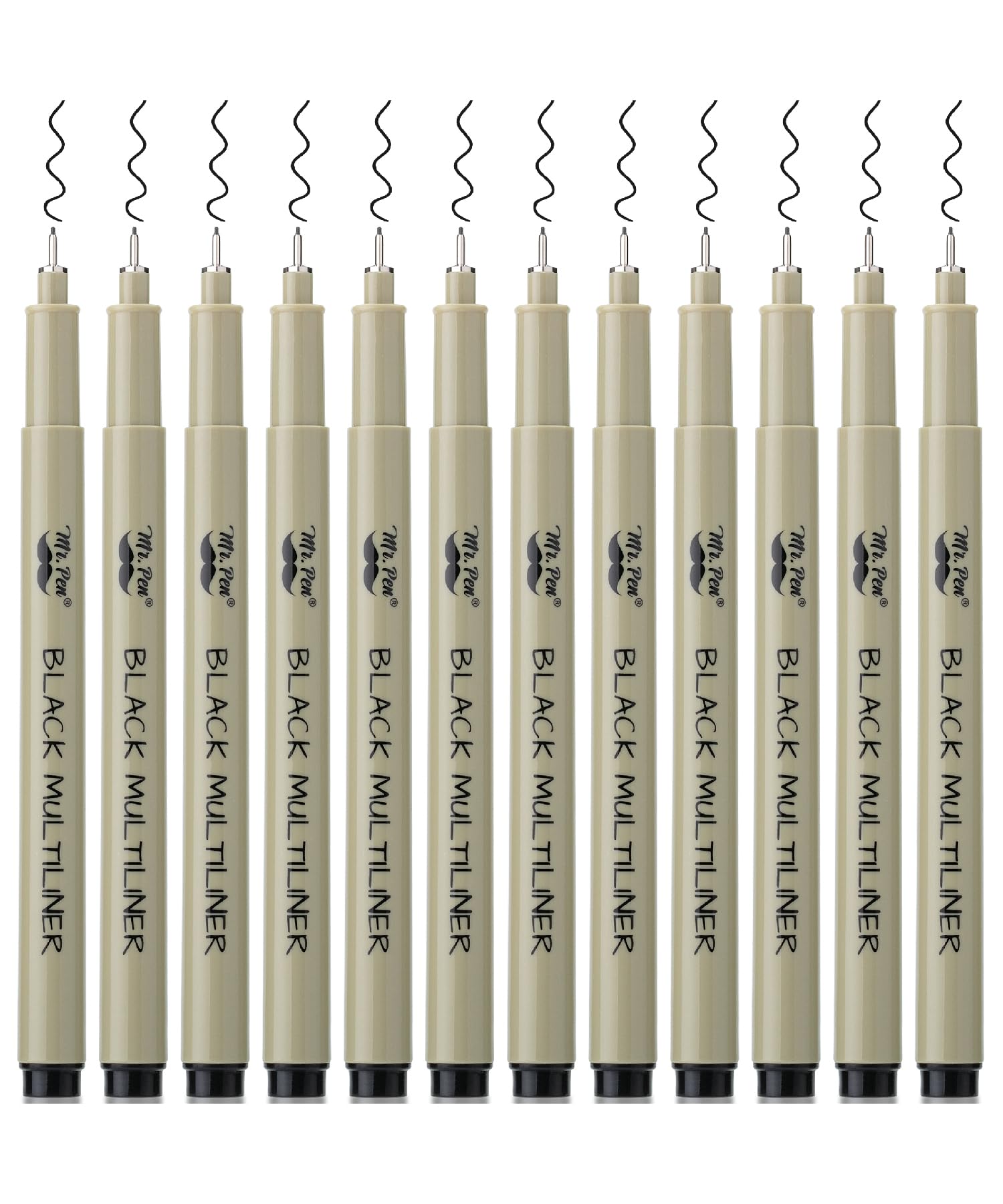 Amazon.com : Mr. Pen- Drawing Pens for Artists, 0.3mm, 12 Pack, Black ...