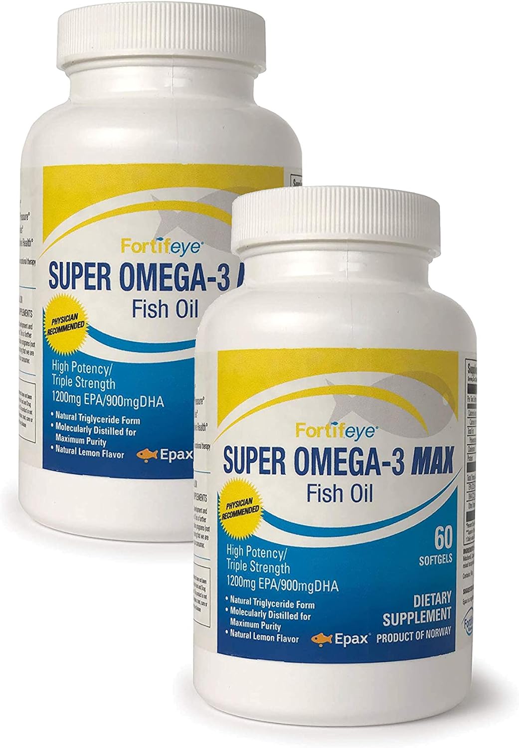 Amazon.com: Fortifeye Vitamins Super Omega-3 Fish Oil, Lemon Flavor ...