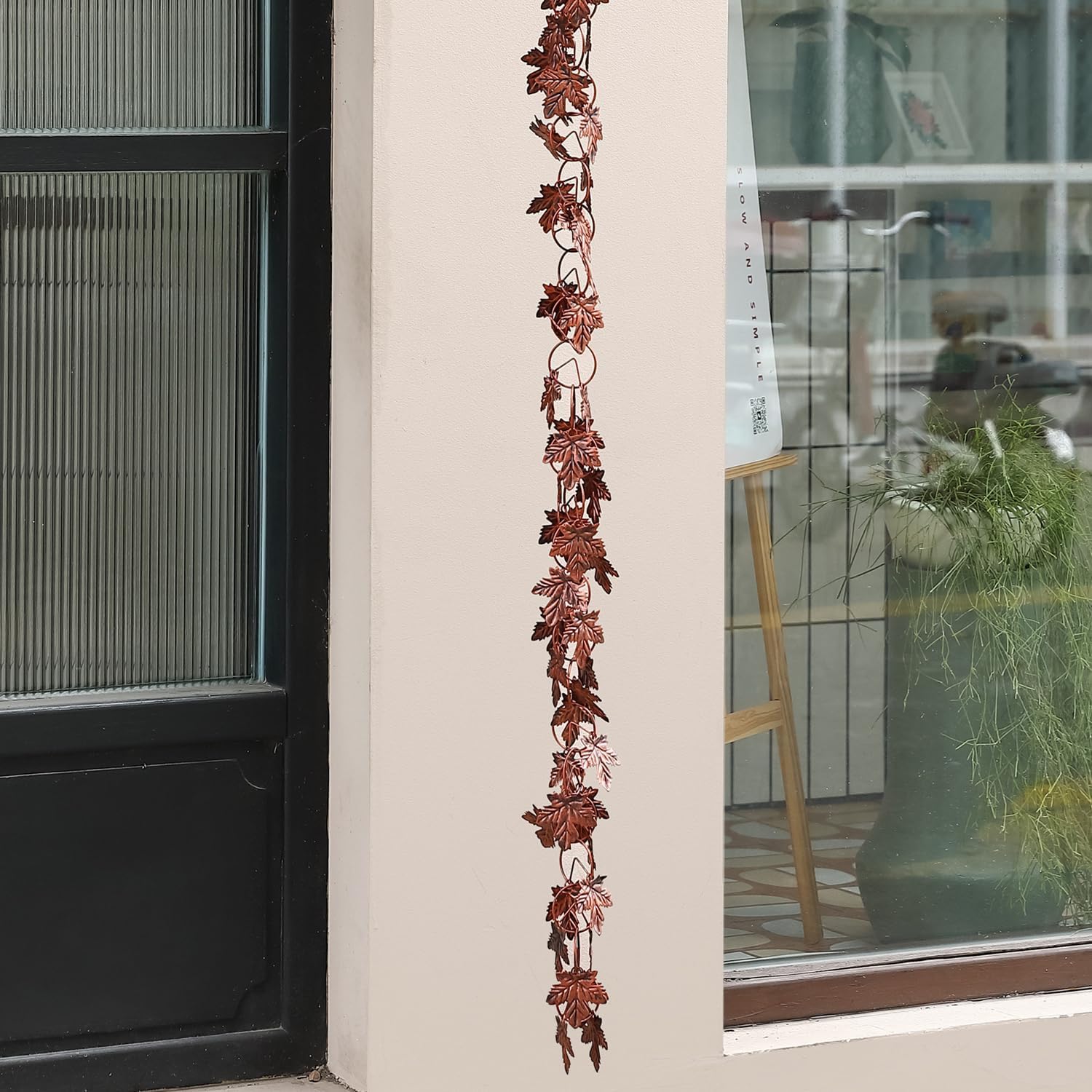 Snapklik.com : Maple Leaf Rain Chain, 8.5 Feet Rain Chains For Gutters ...