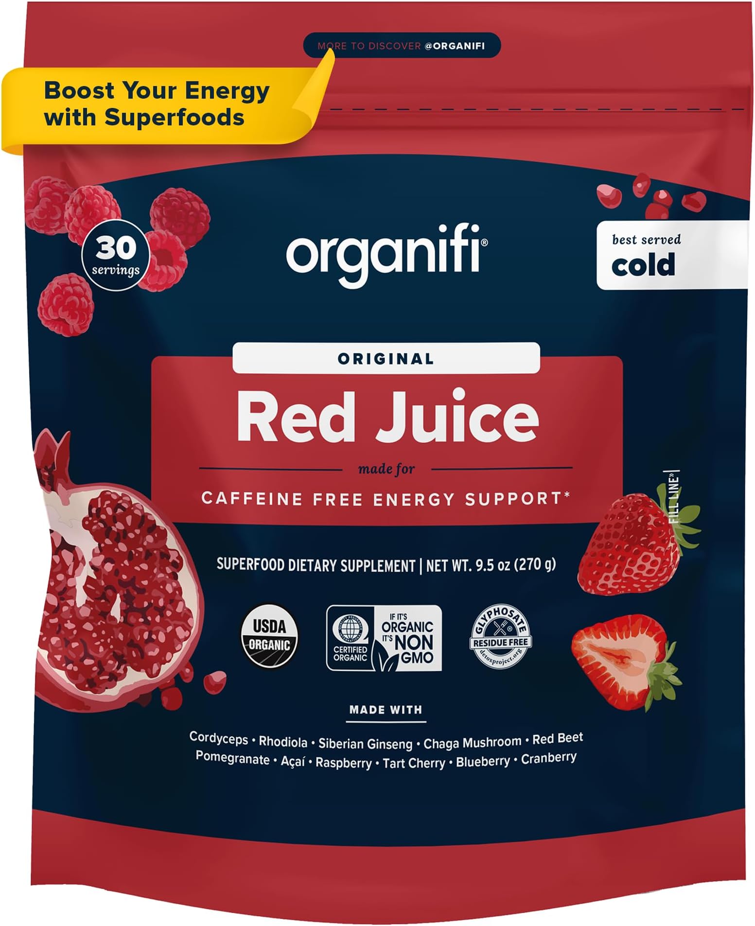 Amazon.com: Organifi Happy Drops - Daily Superfood Happy Gummies for ...