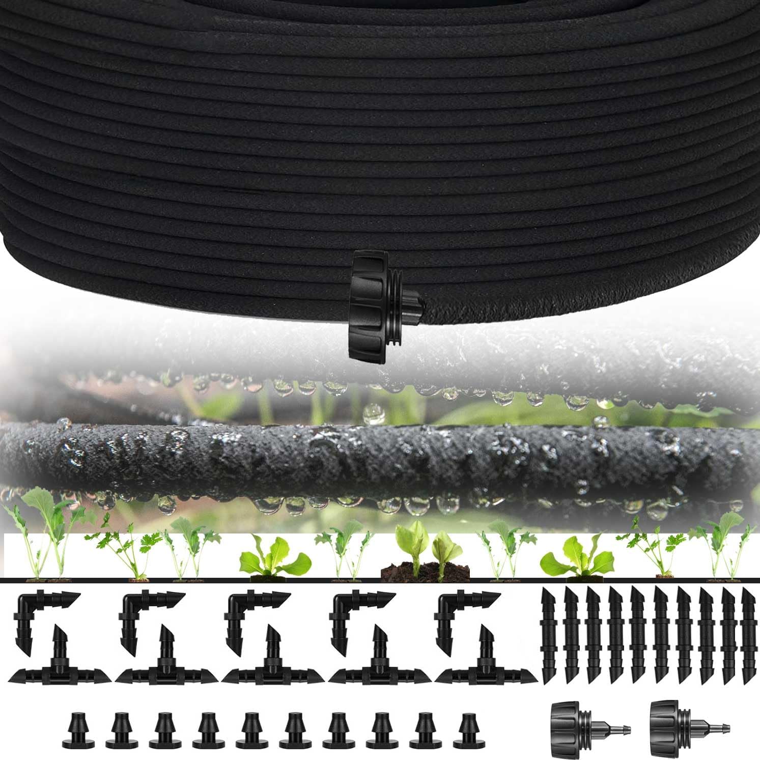 Amazon.com: 1/4 inch Soaker Hose Tubing for Drip Irrigation, 100FT ...