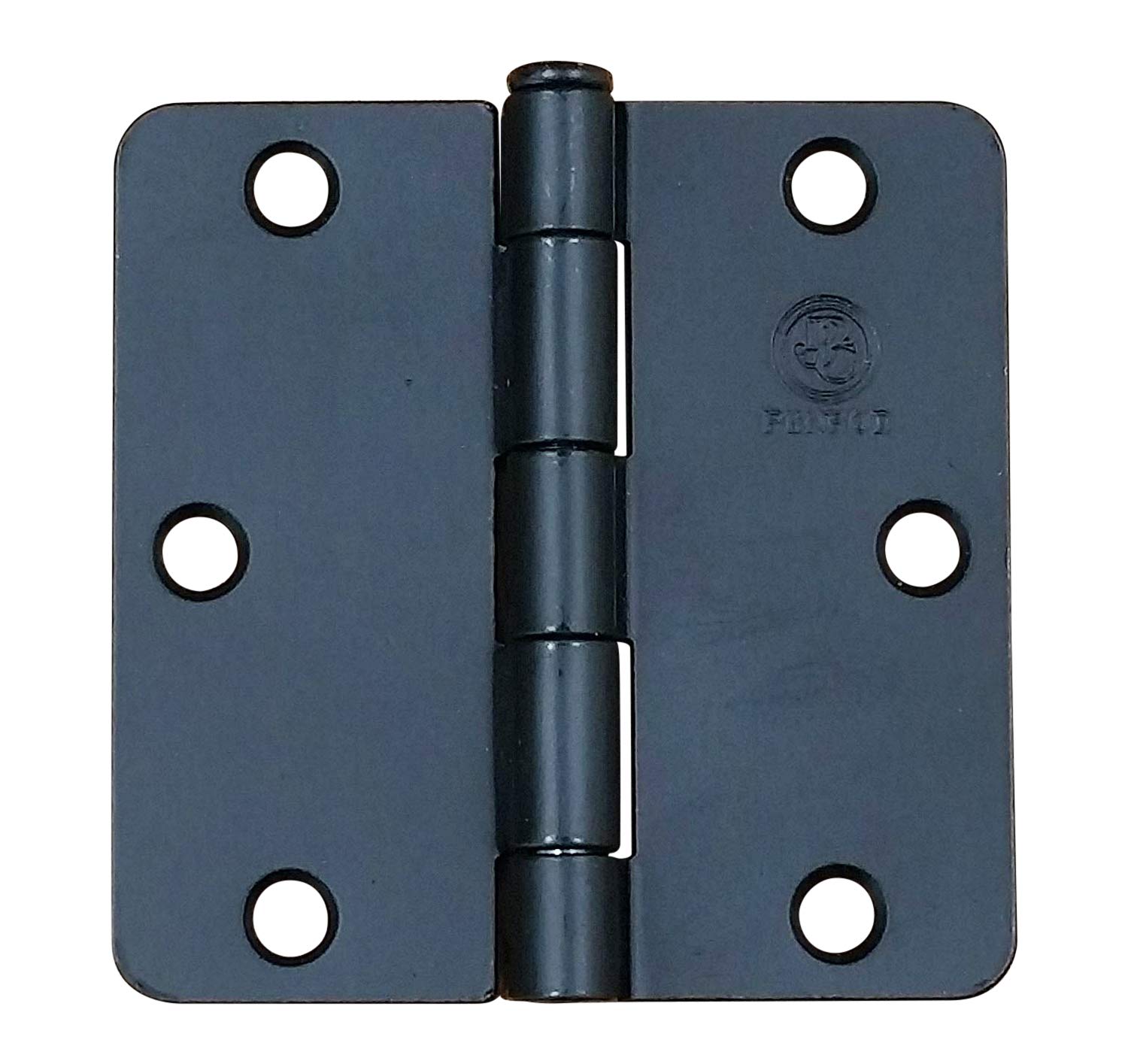 Penrod Black Door Hinges 3.5 Inch with 1/4 Inch Radius Interior, 2 Pack ...